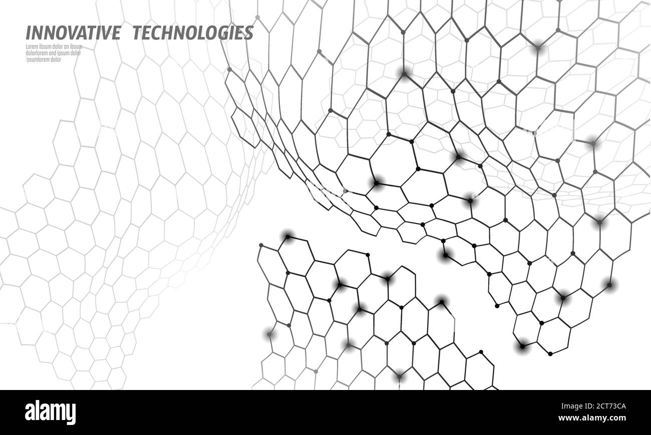 3D nanotechnololy graphene texture cyberspace. Nano fiber chemical ...