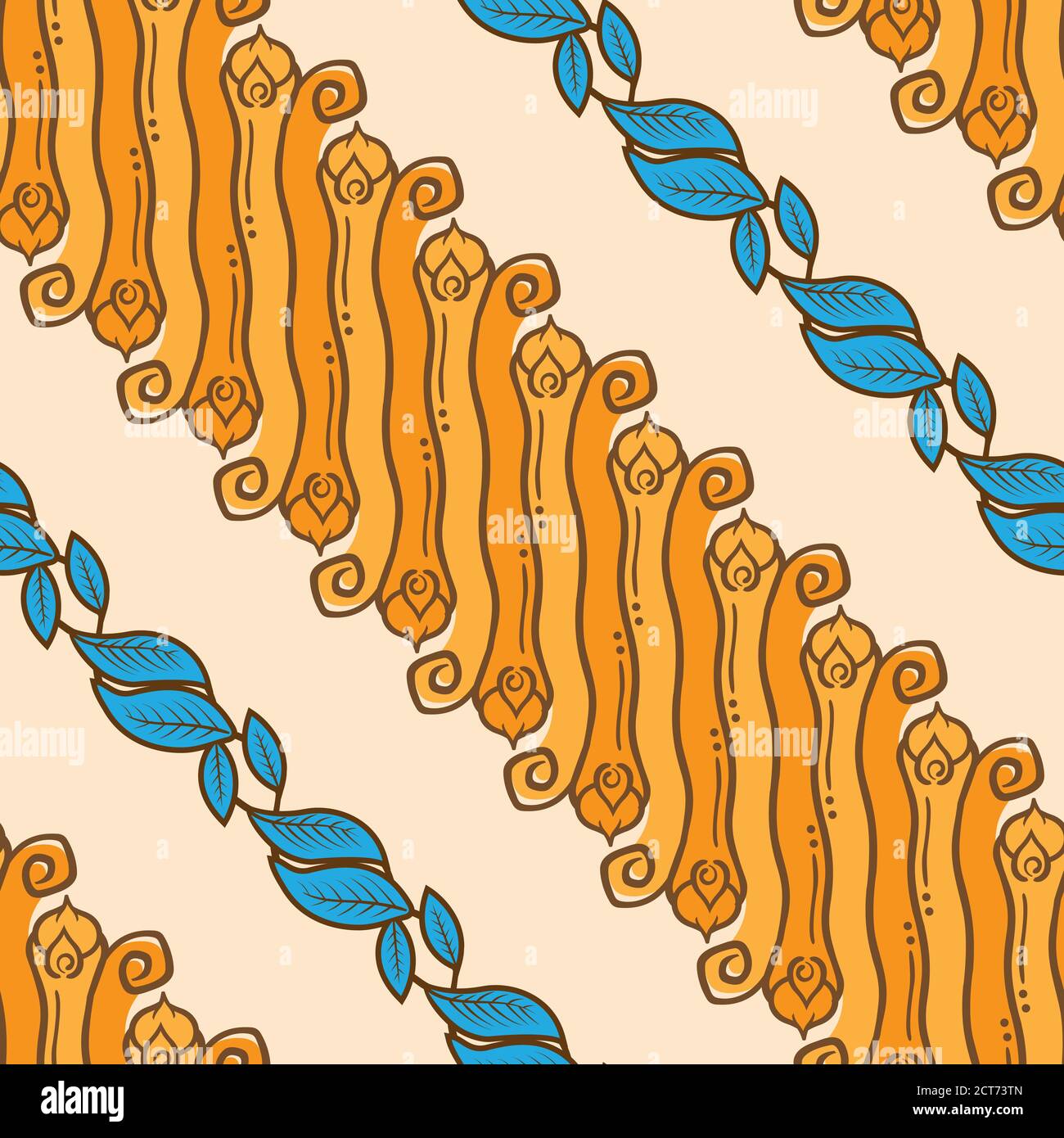 Seamless batik pattern. Traditional Javanese ornament. Vector ...