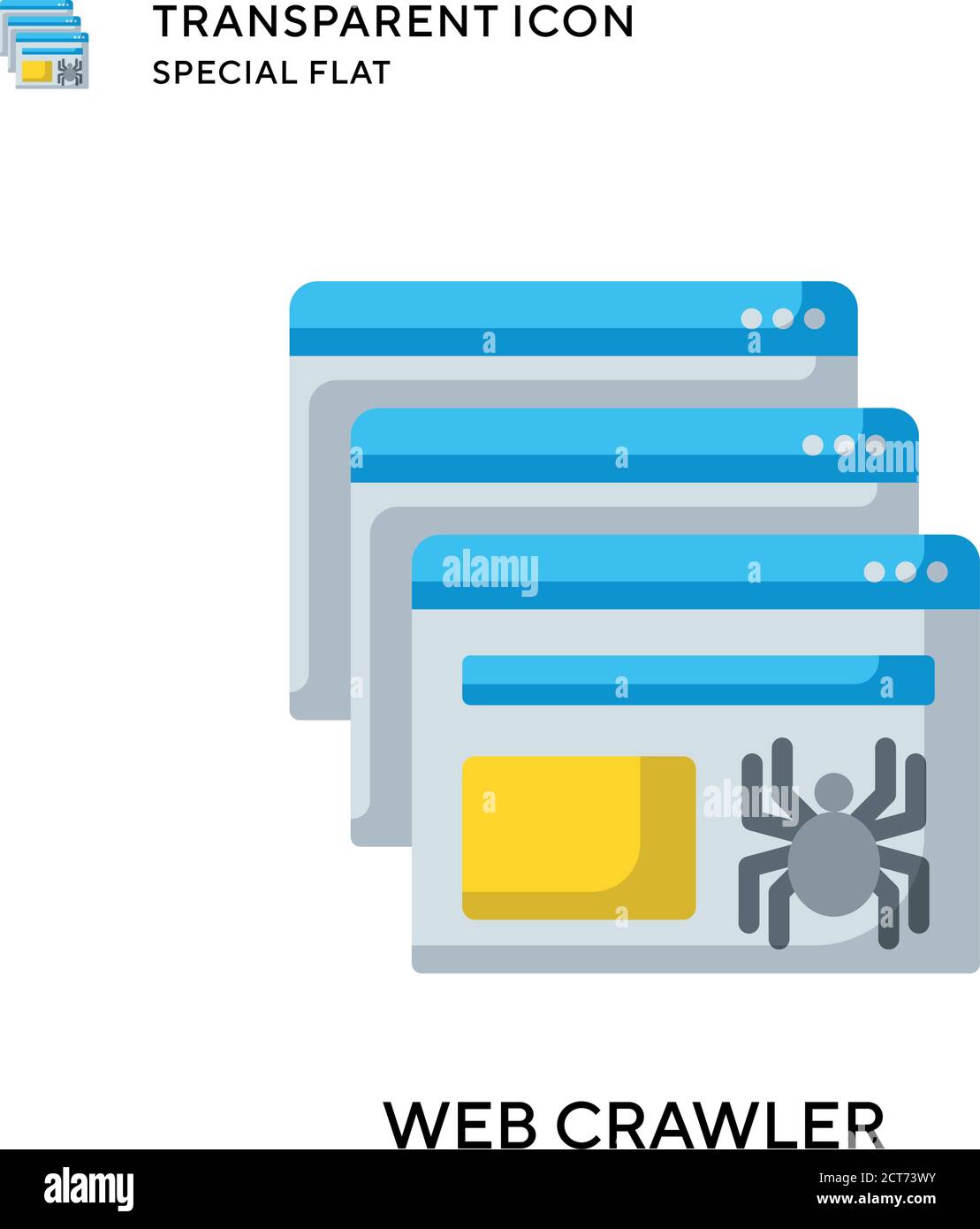 Web crawler vector icon. Flat style illustration. EPS 10 vector Stock ...