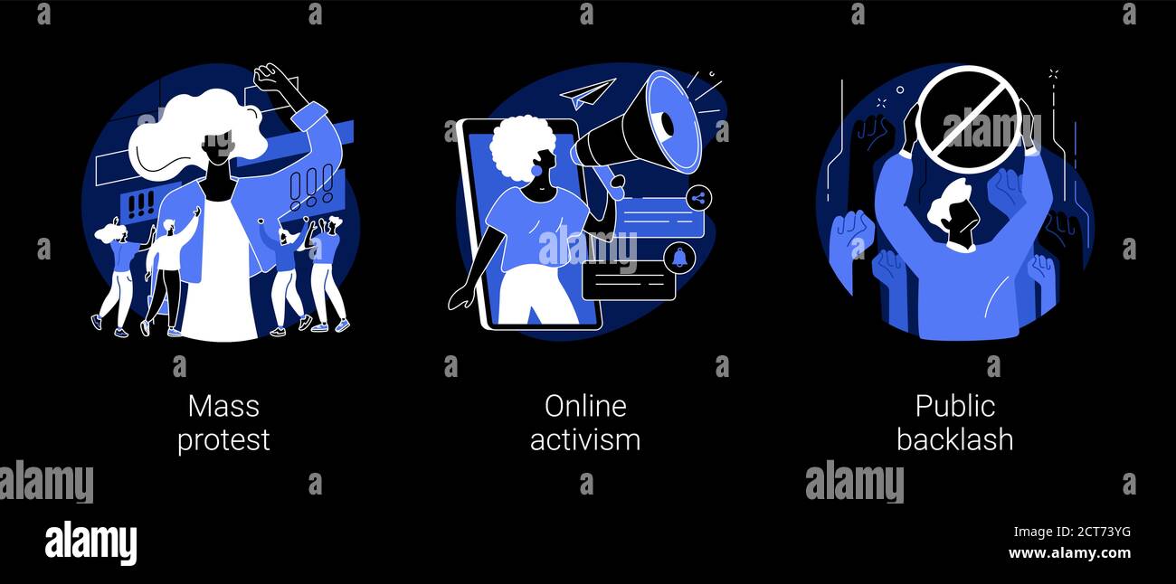 Social movement abstract concept vector illustrations Stock Vector ...