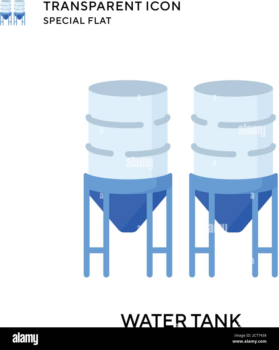 Water tank vector icon. Flat style illustration. EPS 10 vector Stock ...