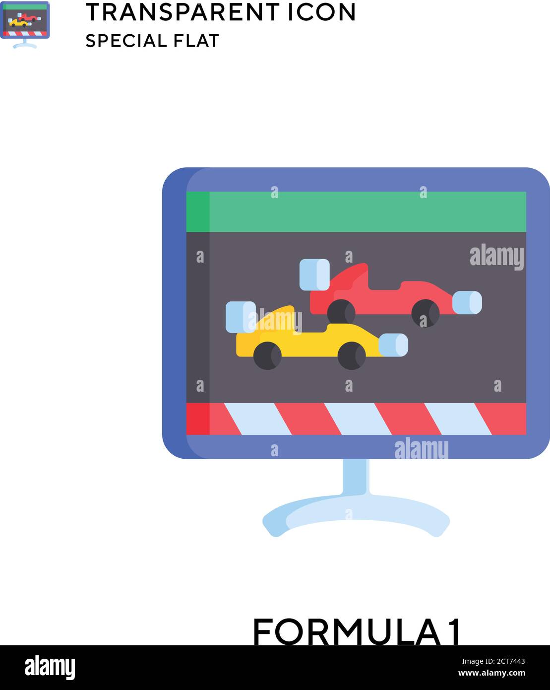 Formula 1 vector icon. Flat style illustration. EPS 10 vector Stock ...