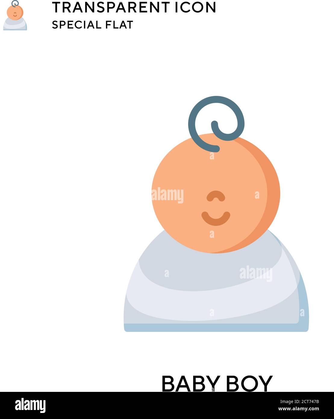 Baby boy vector icon. Flat style illustration. EPS 10 vector Stock ...