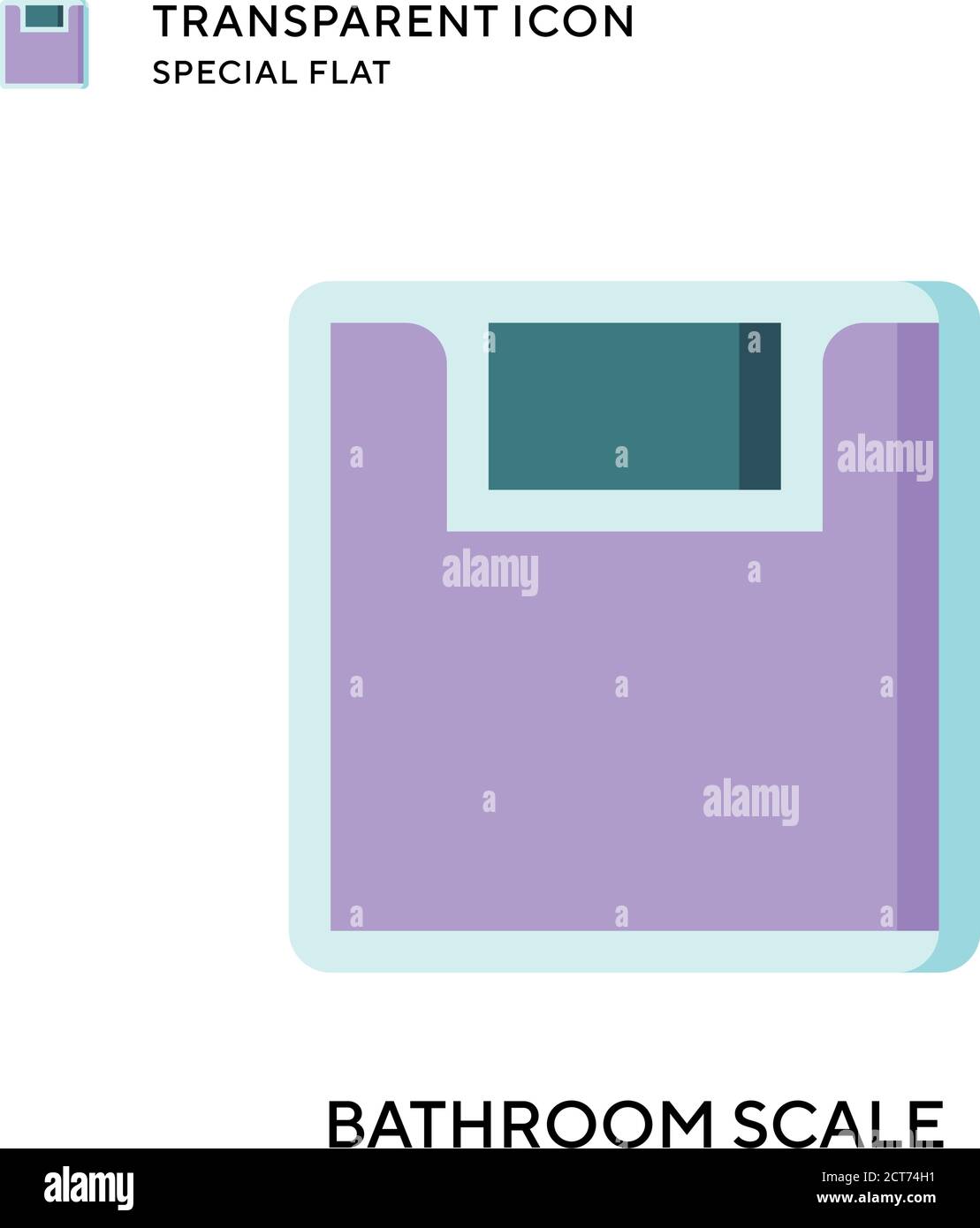 Bathroom scale vector icon. Flat style illustration. EPS 10 vector ...