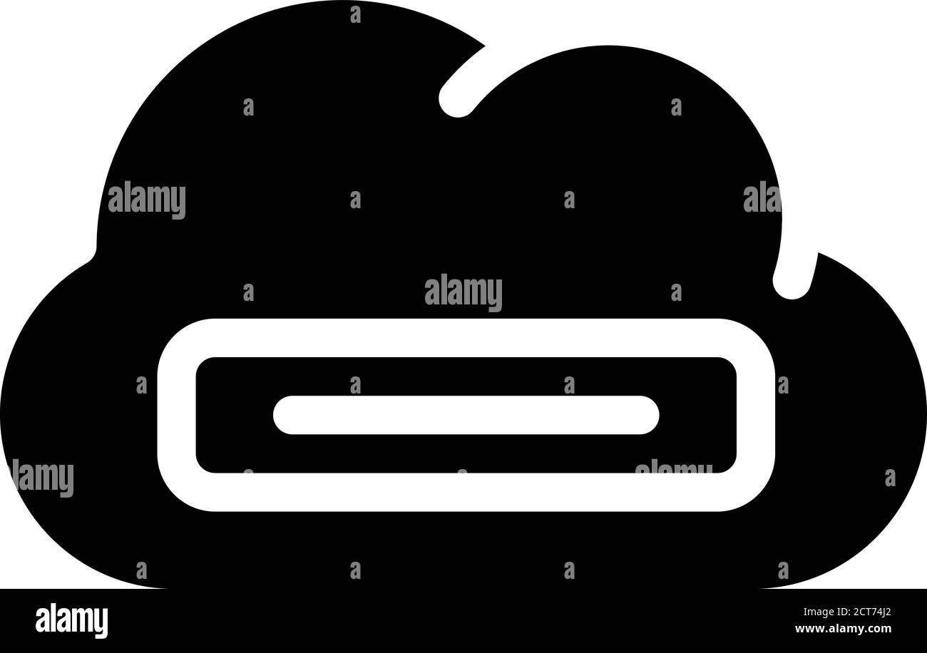 memory cloud storage glyph icon vector illustration Stock Vector Image ...