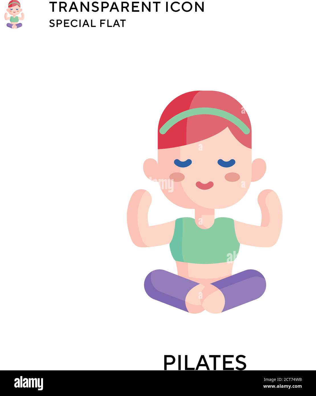 Pilates vector icon. Flat style illustration. EPS 10 vector Stock ...