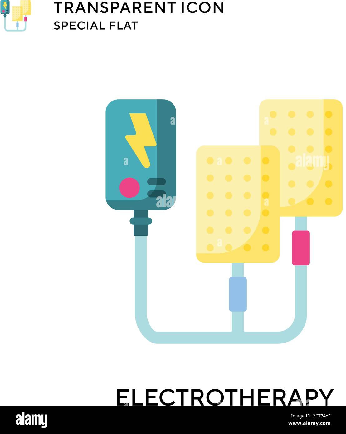 Electrotherapy vector icon. Flat style illustration. EPS 10 vector ...