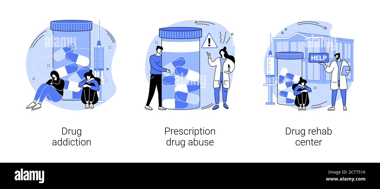 Drug Addiction Abstract Concept Vector Illustrations Stock Vector Image