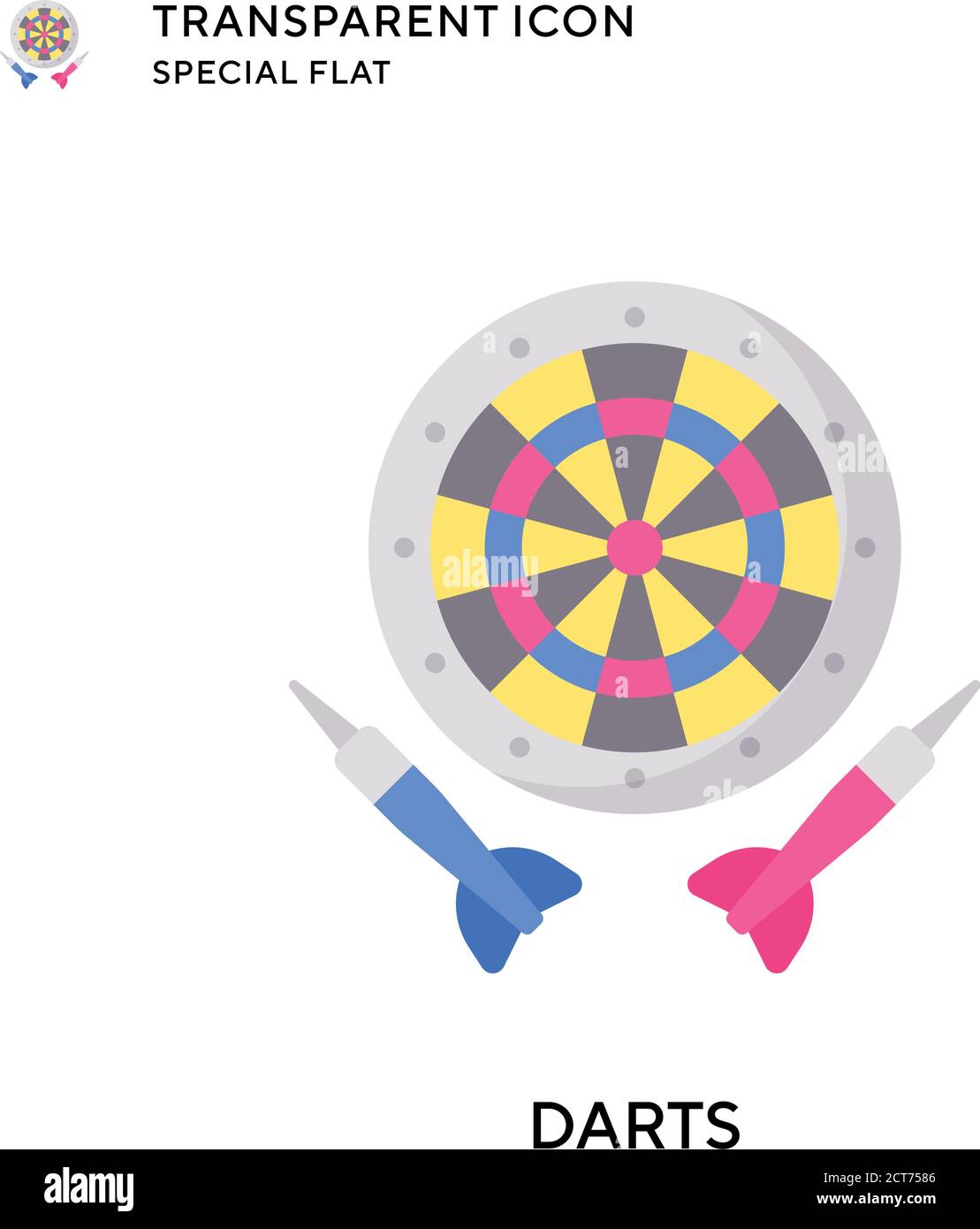 Darts vector icon. Flat style illustration. EPS 10 vector Stock Vector ...