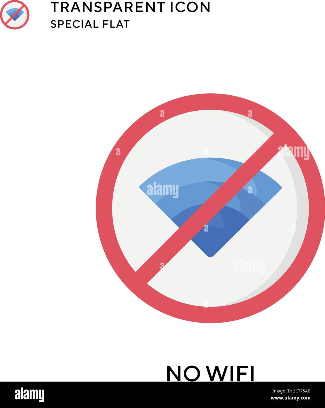 No wifi vector icon. Flat style illustration. EPS 10 vector Stock ...