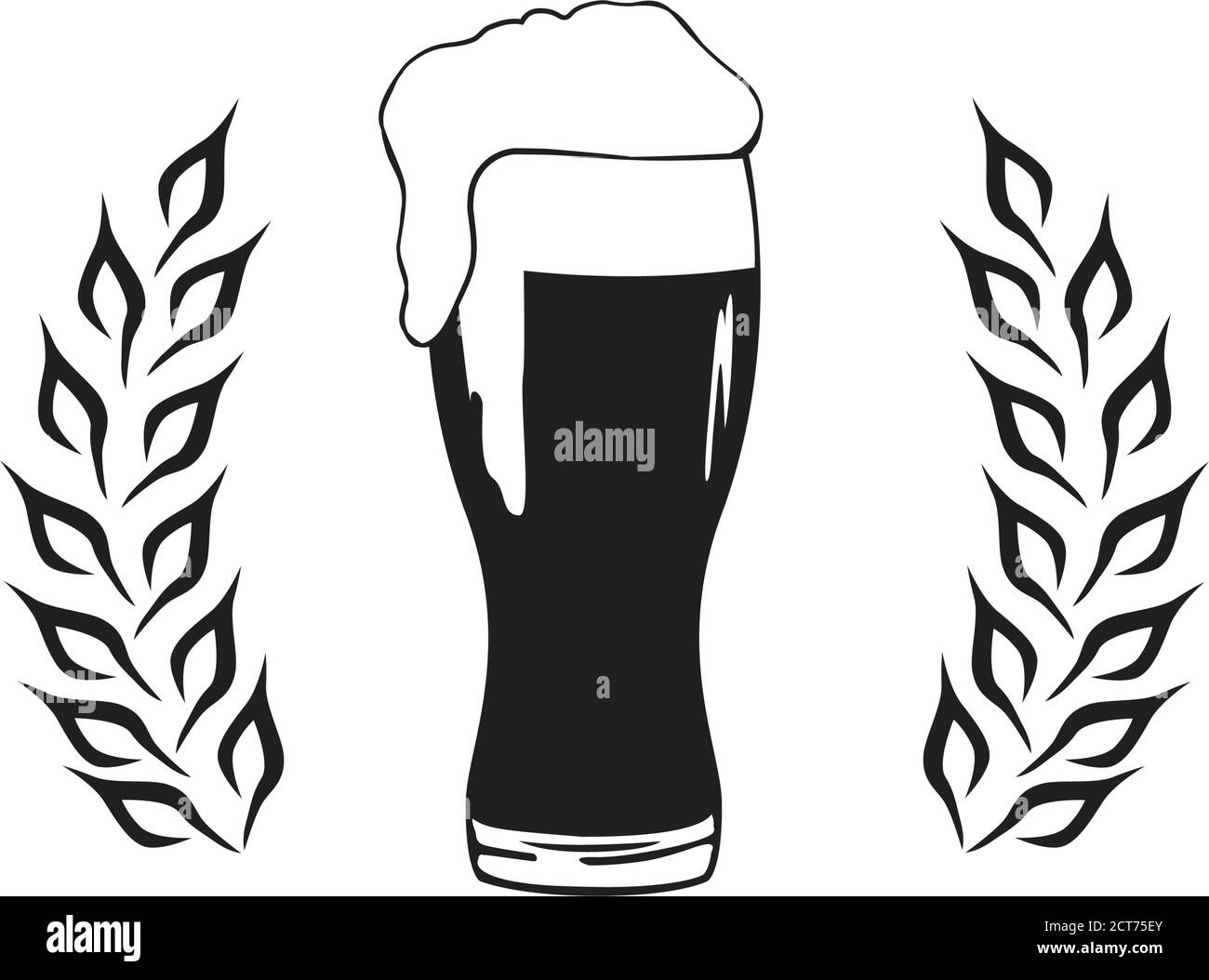 glass of beer, vector Stock Vector Image & Art - Alamy