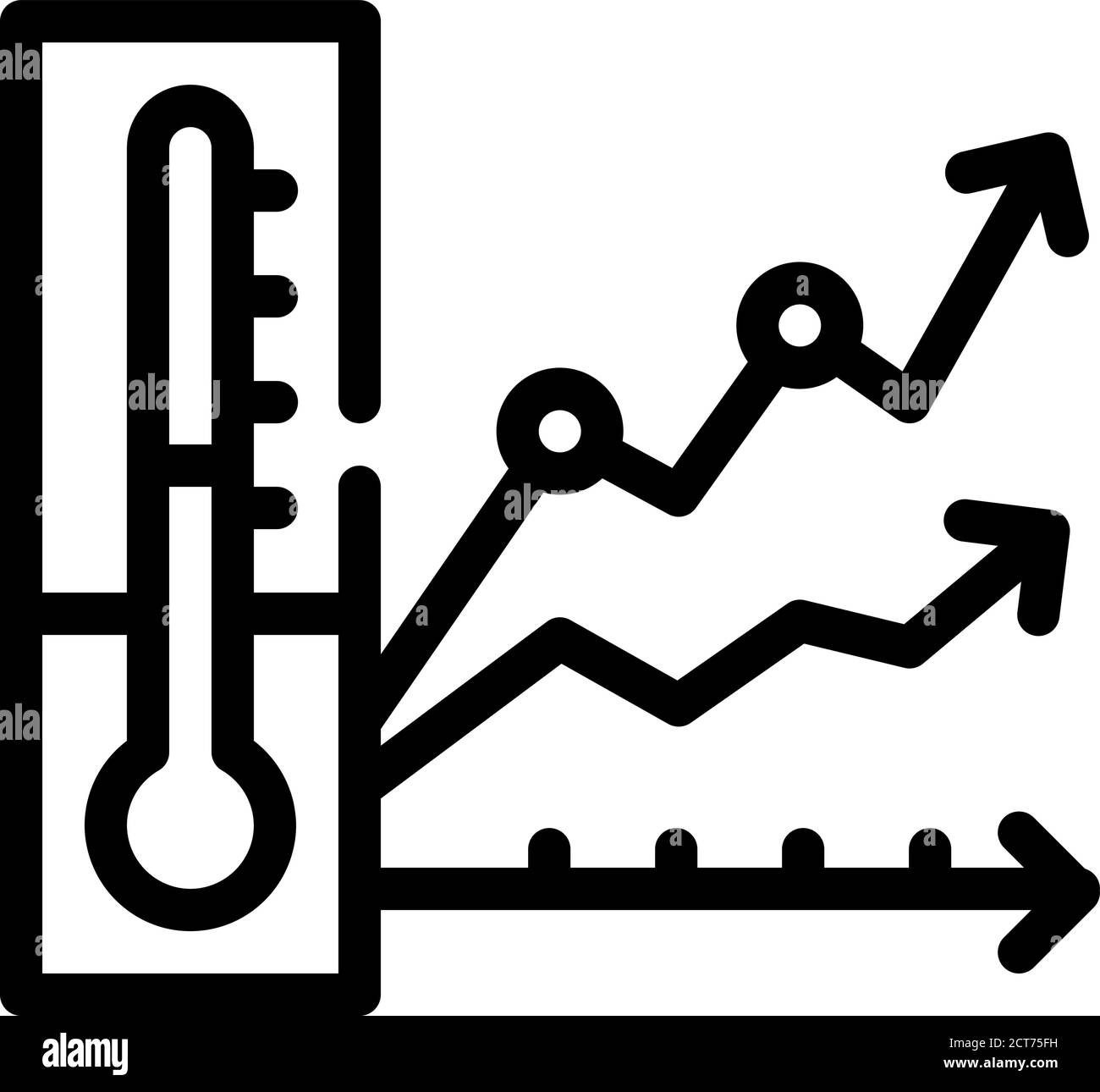 global warming line icon vector symbol illustration Stock Vector Image ...