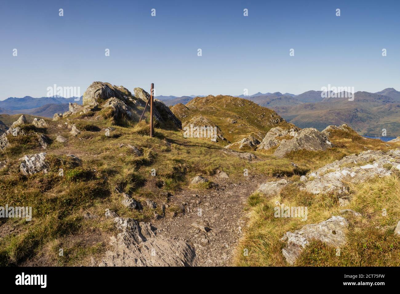 Hiking Ben Venue a mountain in the Trossachs area of Scotland. The name ...