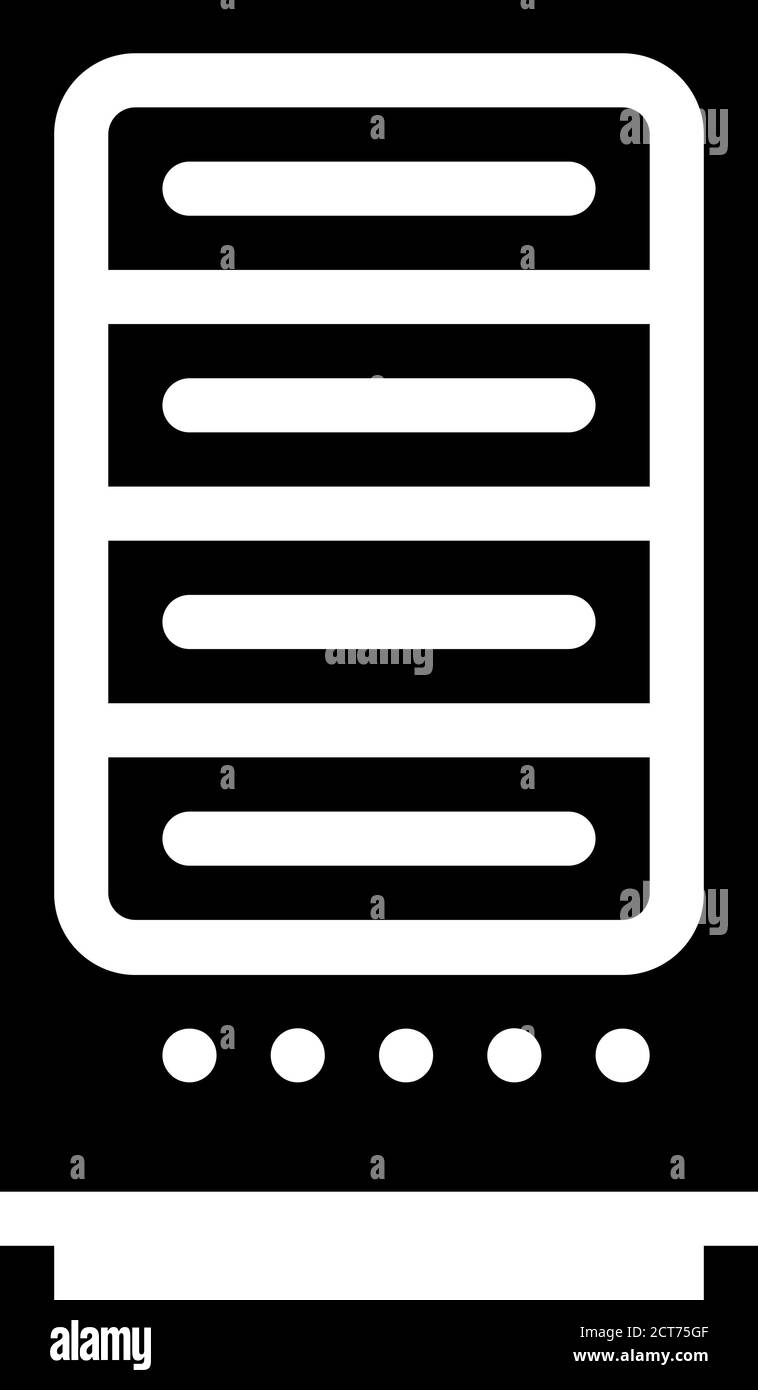 data center server glyph icon vector illustration Stock Vector Image ...