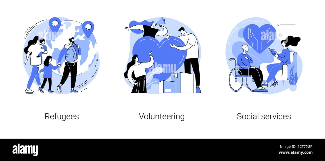 Help people abstract concept vector illustrations Stock Vector Image ...