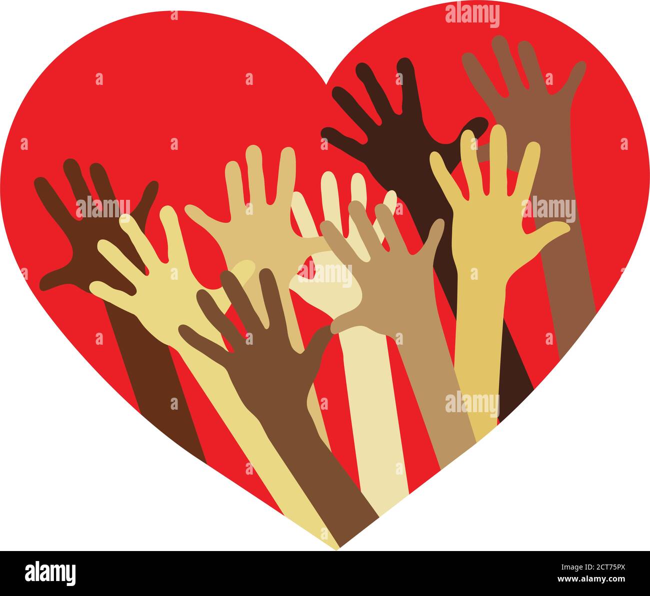 different skin colors hands Stock Vector Image & Art - Alamy