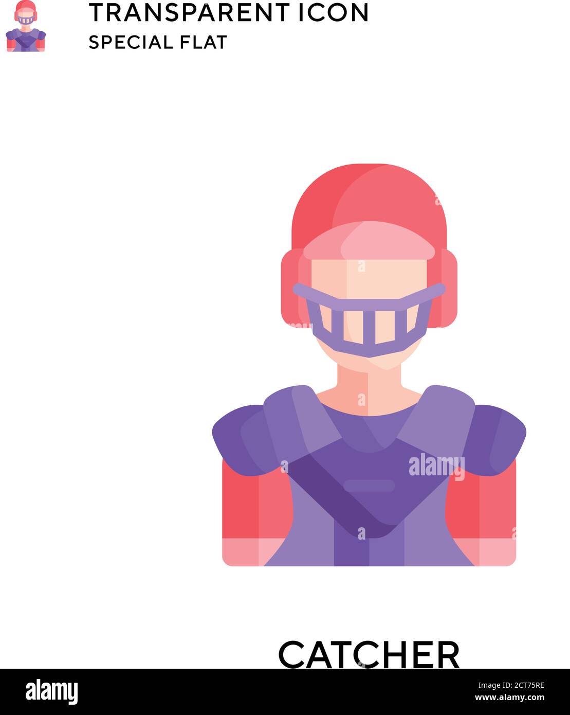 Catcher vector icon. Flat style illustration. EPS 10 vector Stock ...