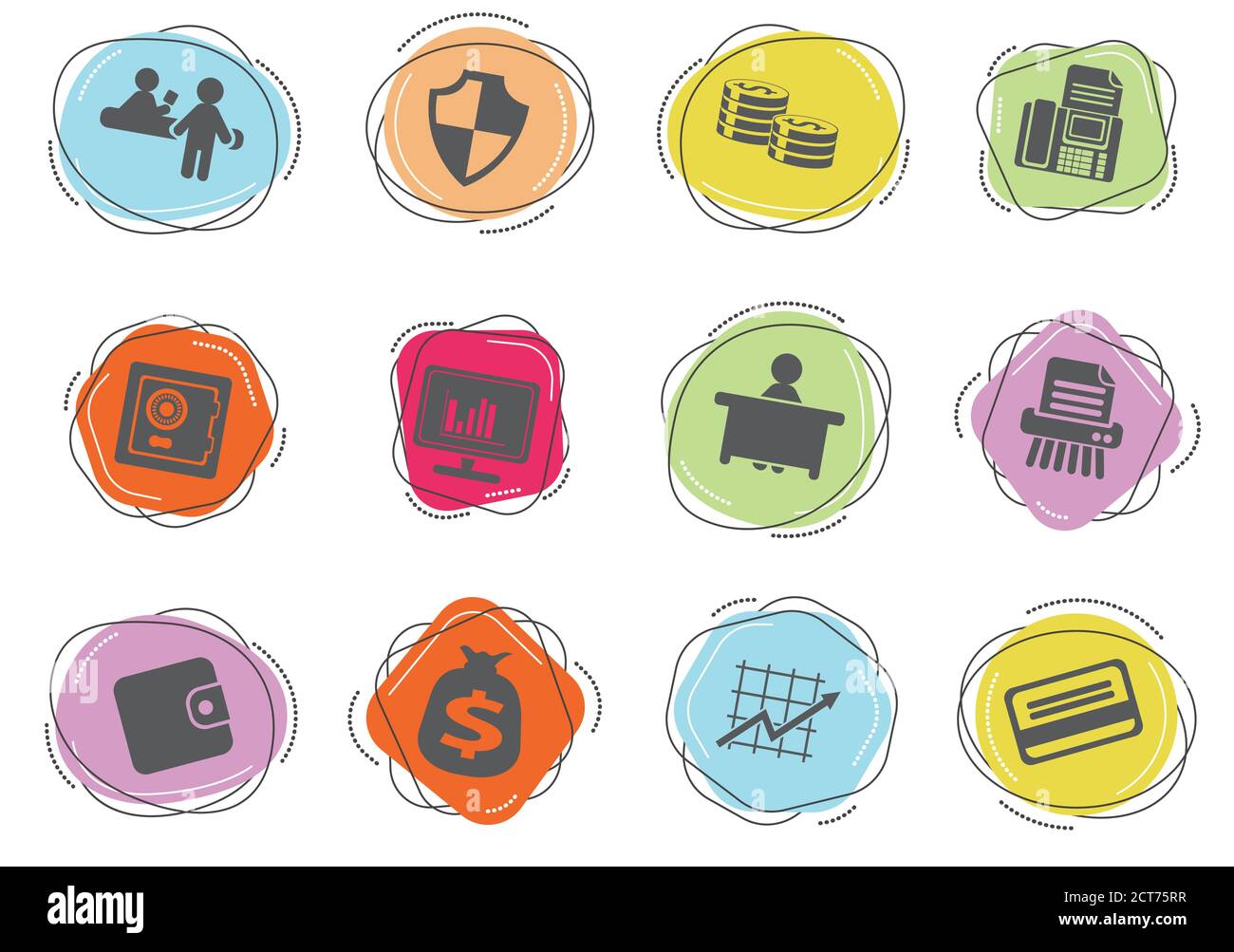 Finance Icon Set Stock Vector Image & Art - Alamy