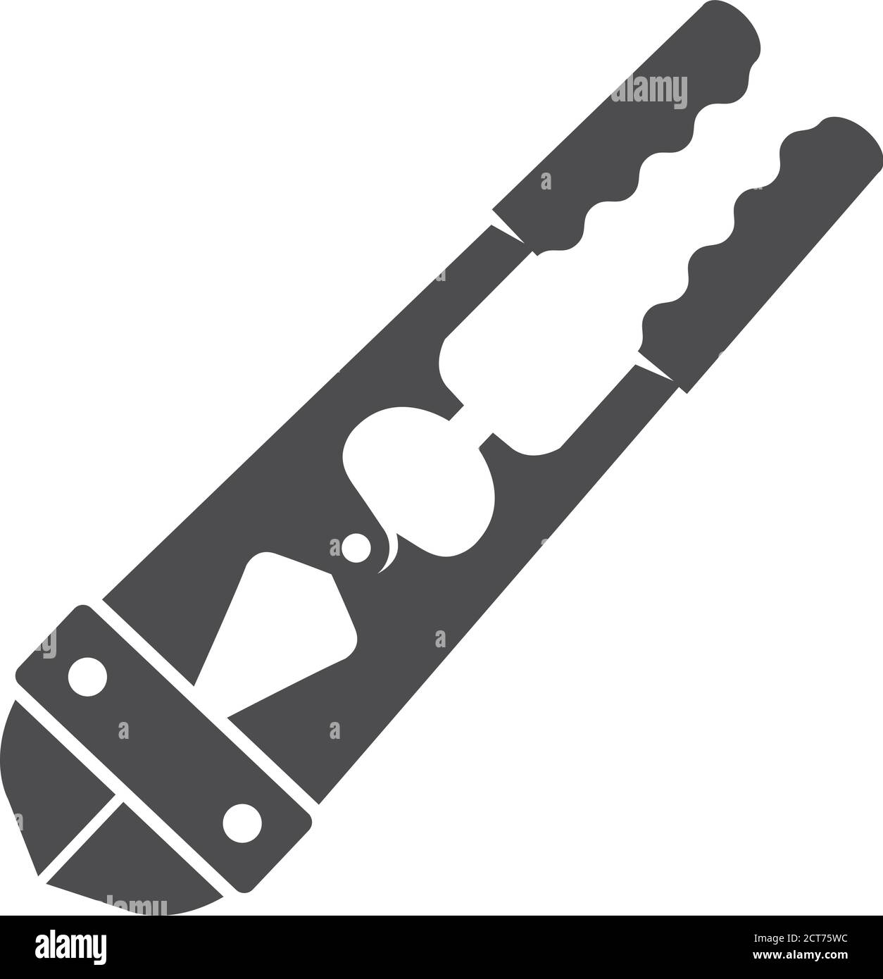 Wire cutter icon in black and white. Vector illustration Stock Vector ...