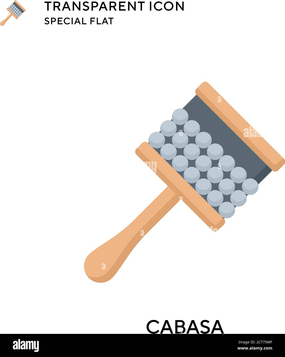 Cabasa vector icon. Flat style illustration. EPS 10 vector Stock Vector Image & Art - Alamy