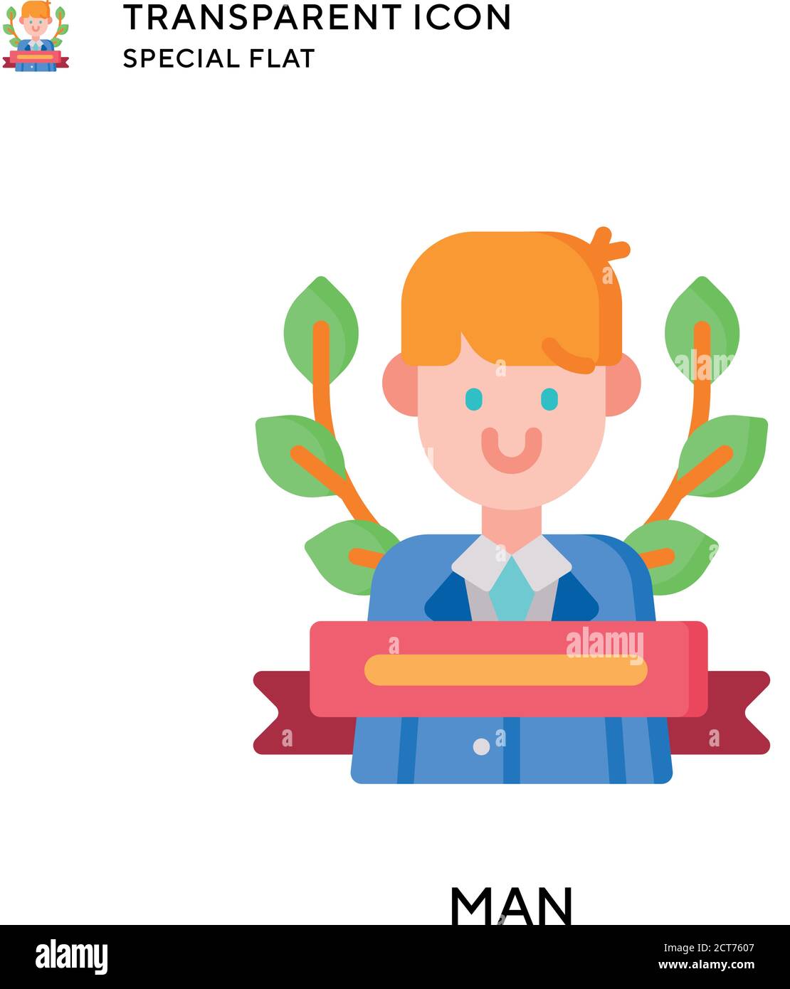 Man vector icon. Flat style illustration. EPS 10 vector Stock Vector ...