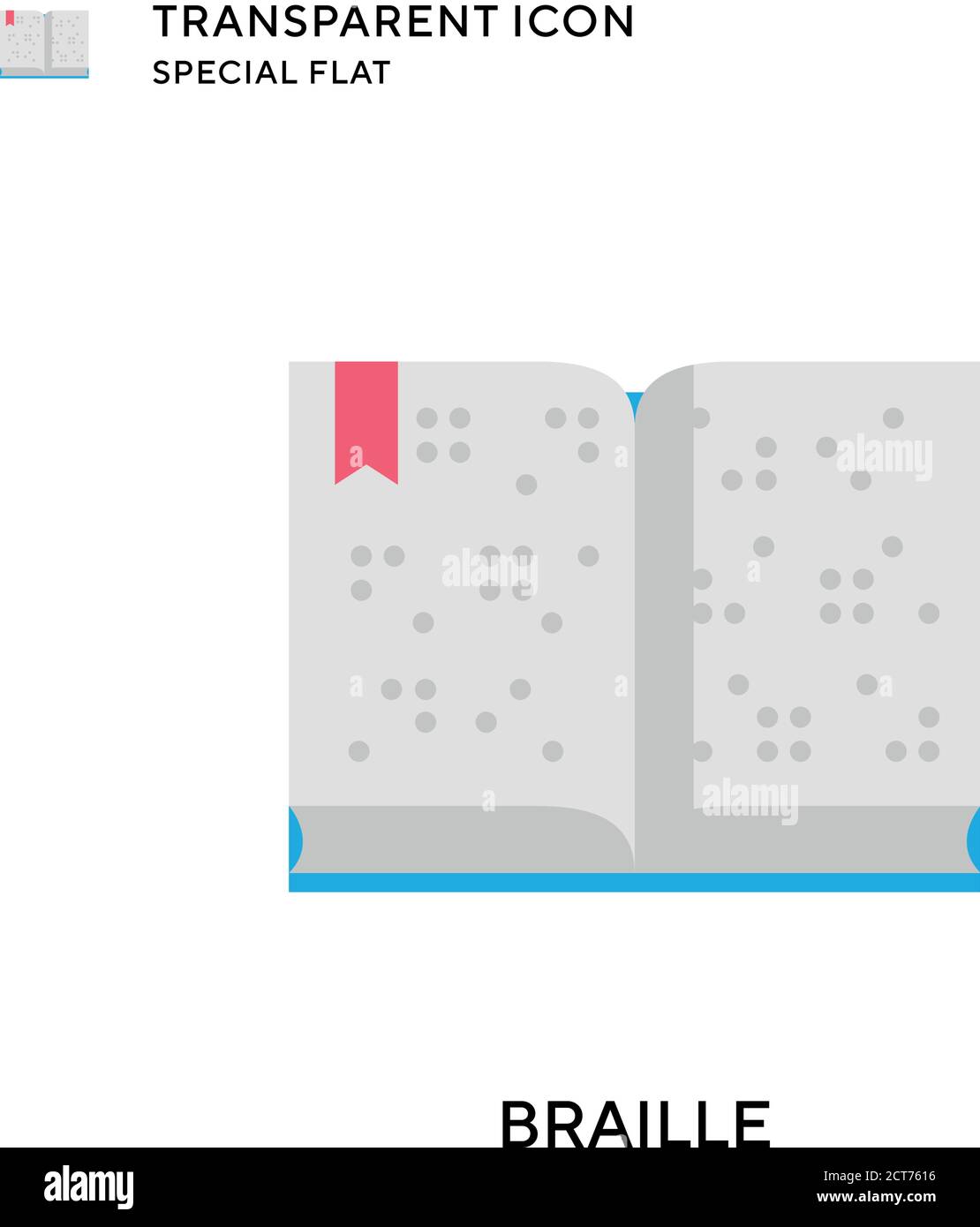 Braille vector icon. Flat style illustration. EPS 10 vector Stock ...