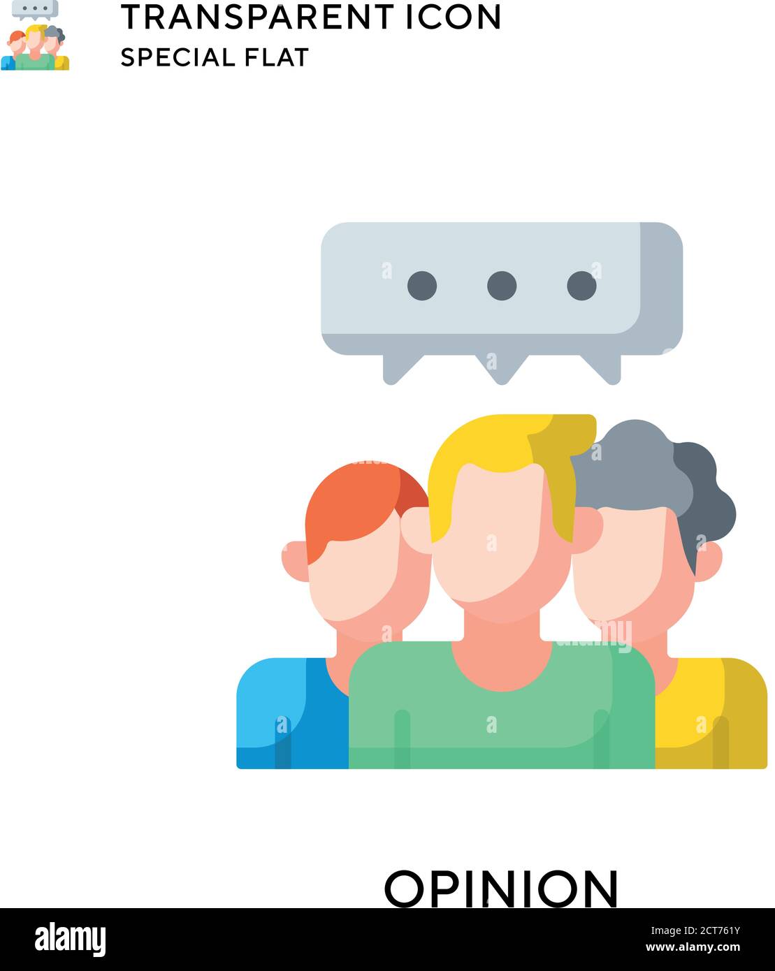 Opinion vector icon. Flat style illustration. EPS 10 vector Stock ...