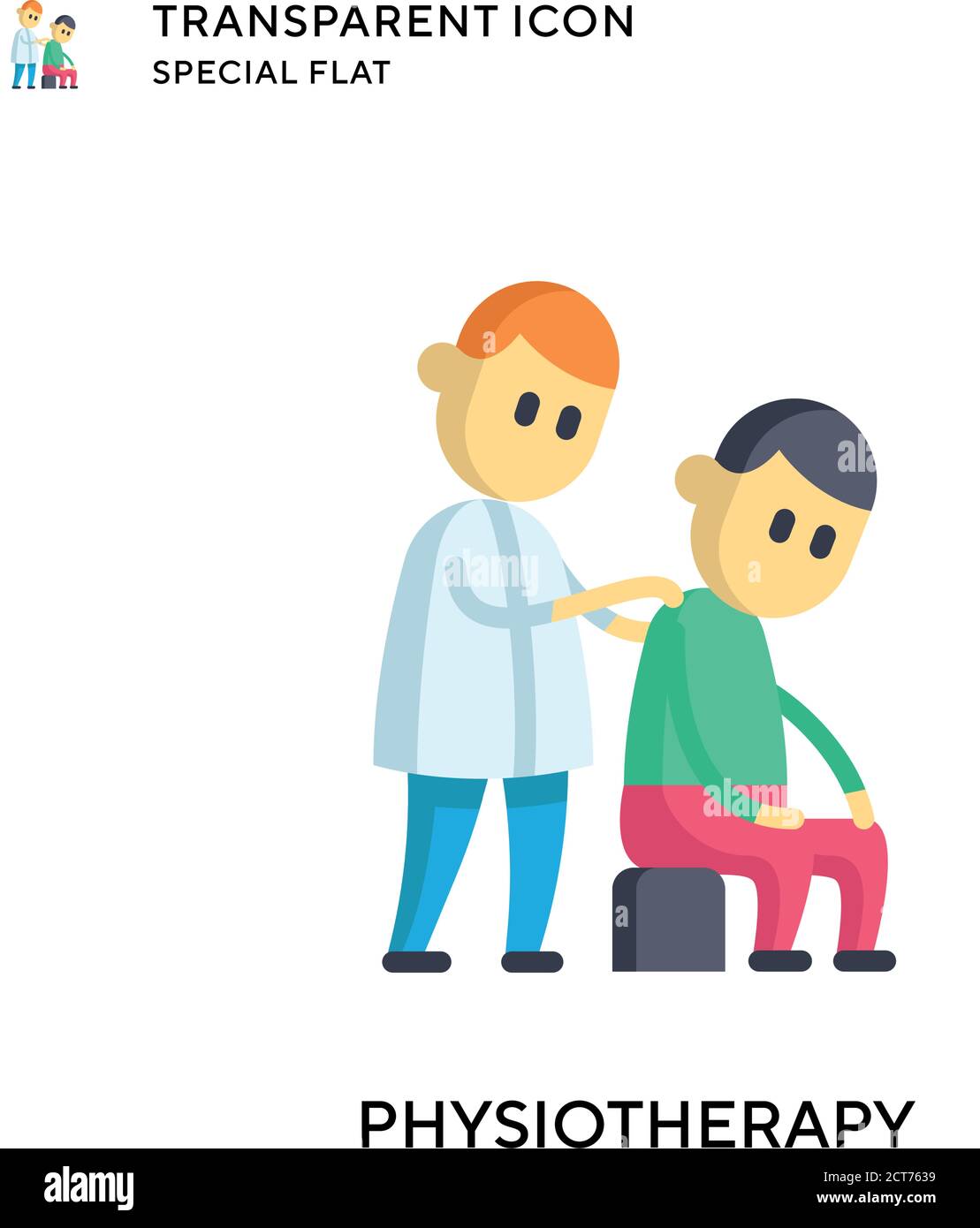 Physiotherapy vector icon. Flat style illustration. EPS 10 vector Stock ...