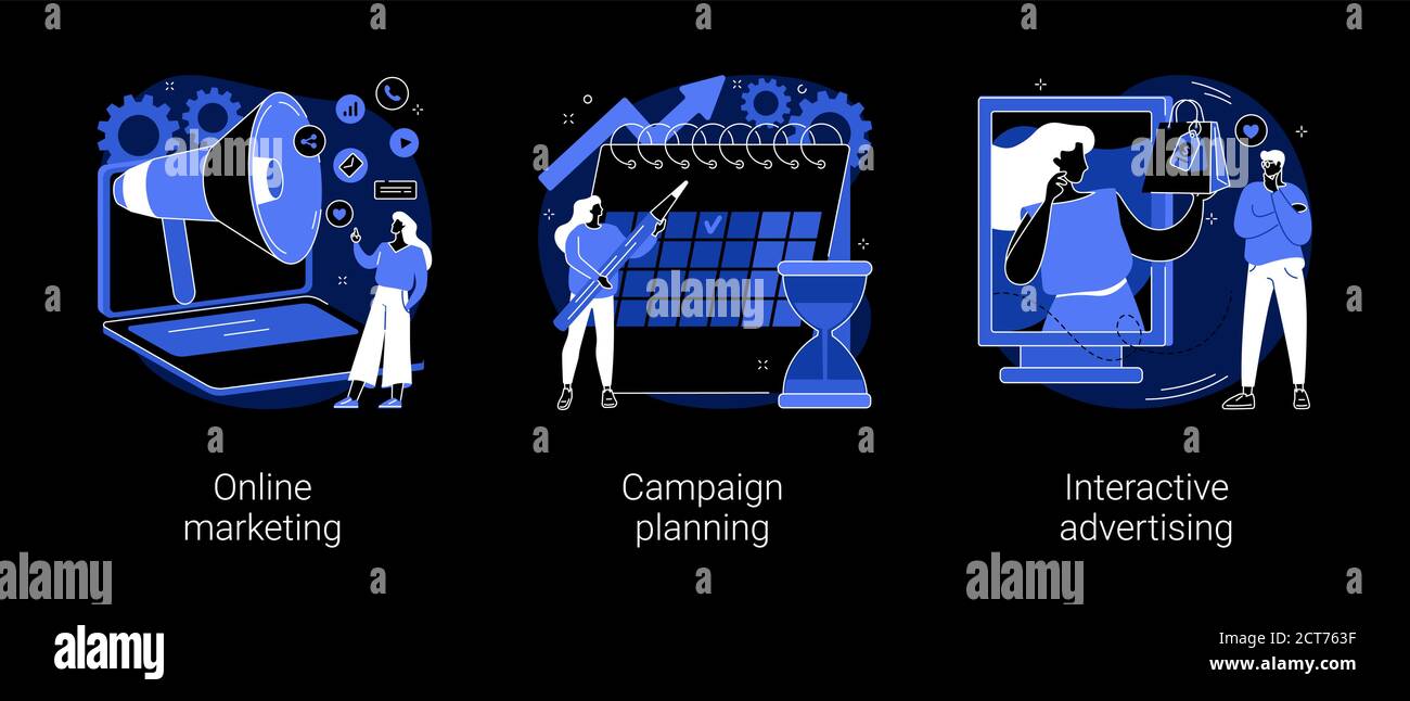 Internet advertising abstract concept vector illustrations Stock Vector ...