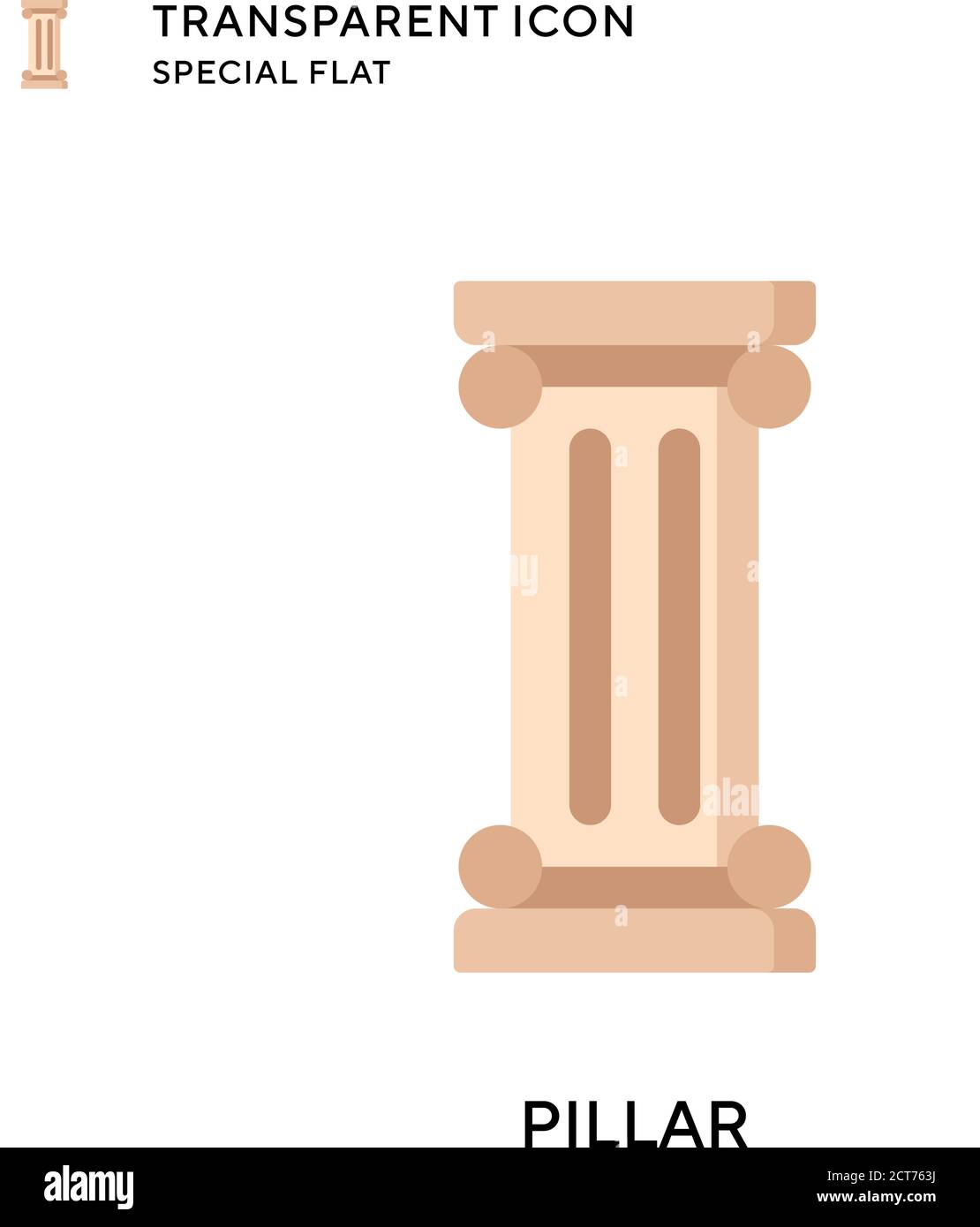 Pillar vector icon. Flat style illustration. EPS 10 vector Stock Vector ...