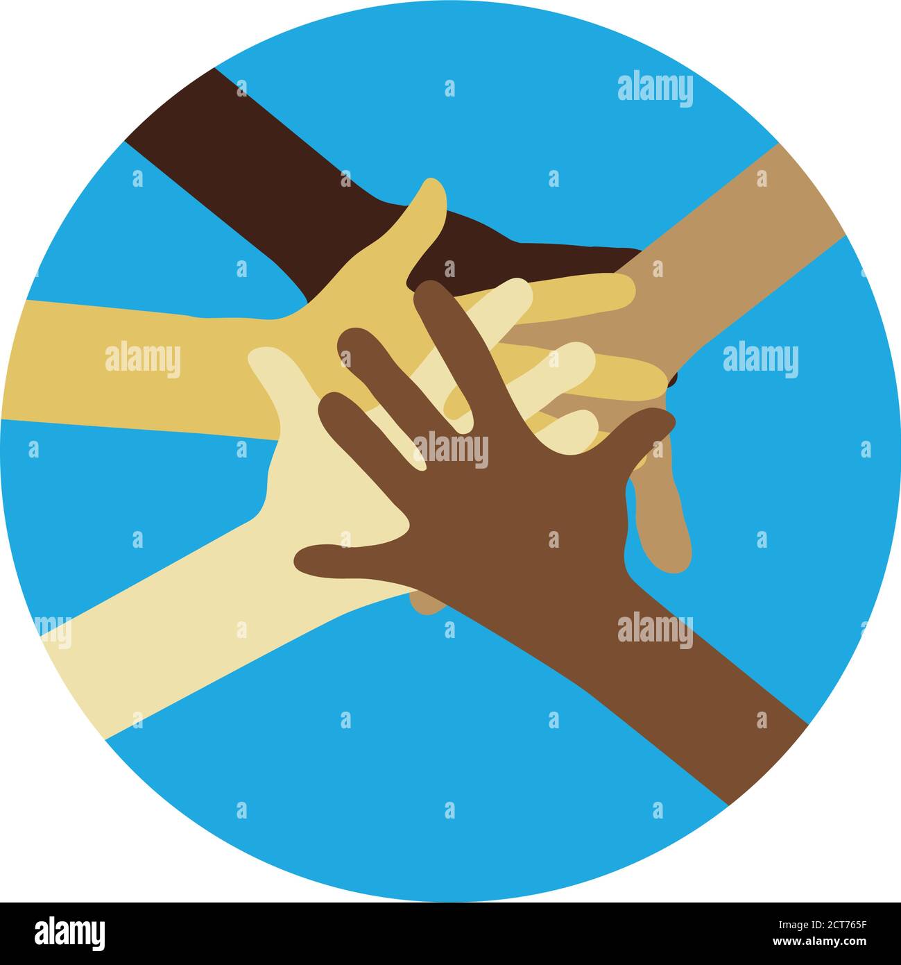different skin colors hands Stock Vector Image & Art - Alamy