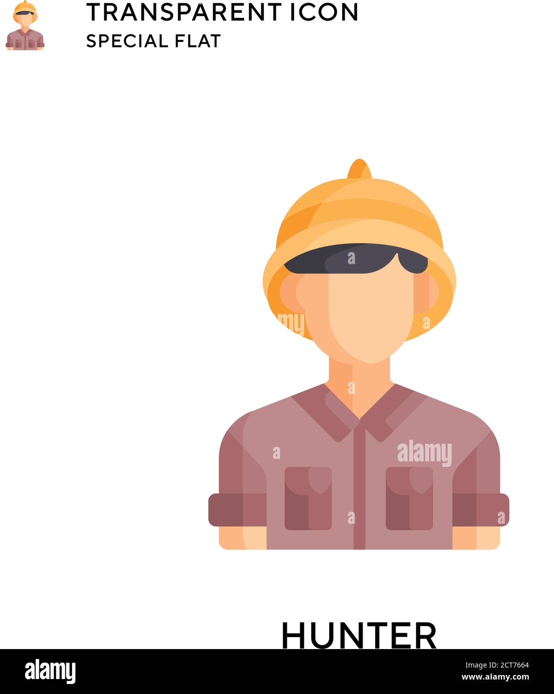 Hunter vector icon. Flat style illustration. EPS 10 vector Stock Vector ...