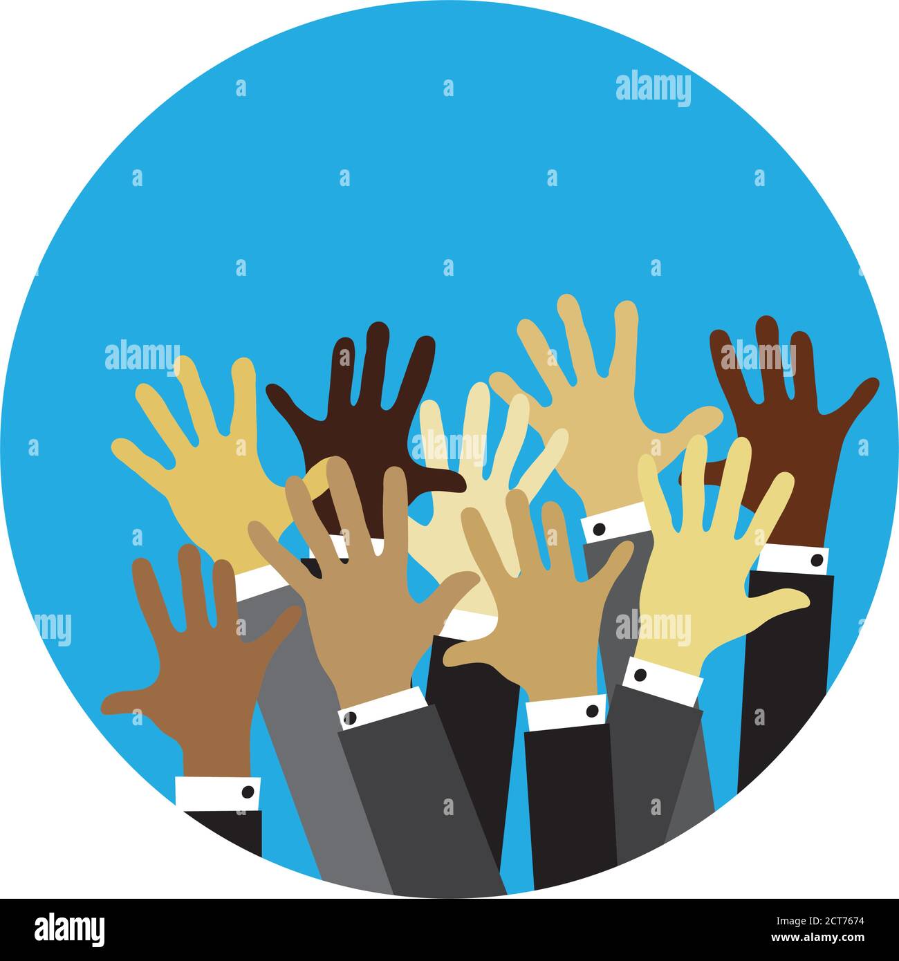 different skin colors hands Stock Vector Image & Art - Alamy