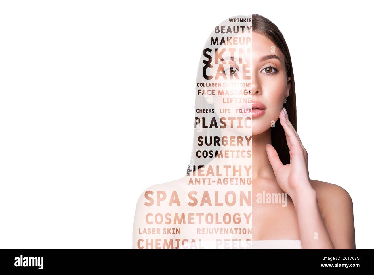 Beautiful model girl with perfect healthy skin and hair Stock Photo - Alamy