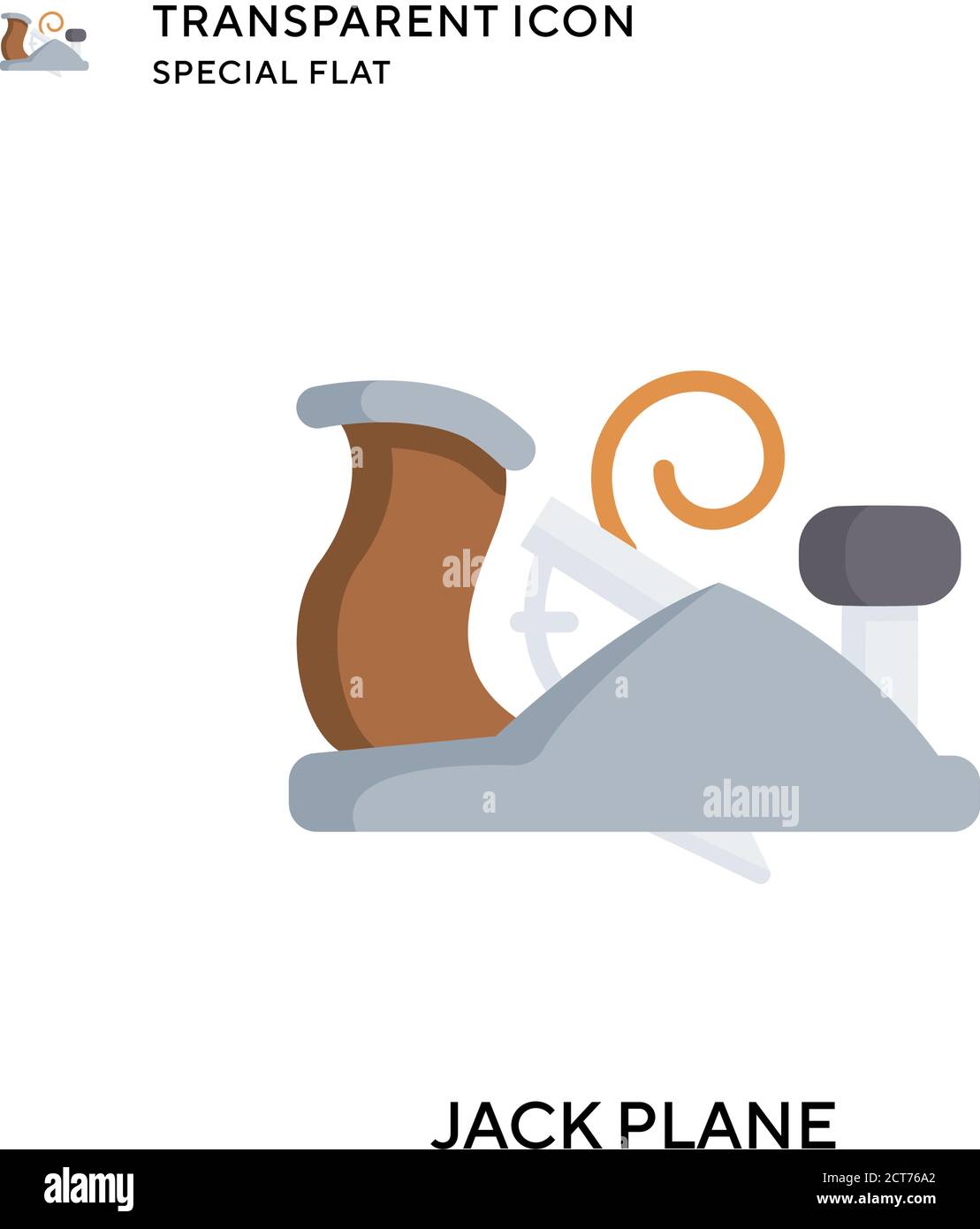 Jack plane vector icon. Flat style illustration. EPS 10 vector Stock ...