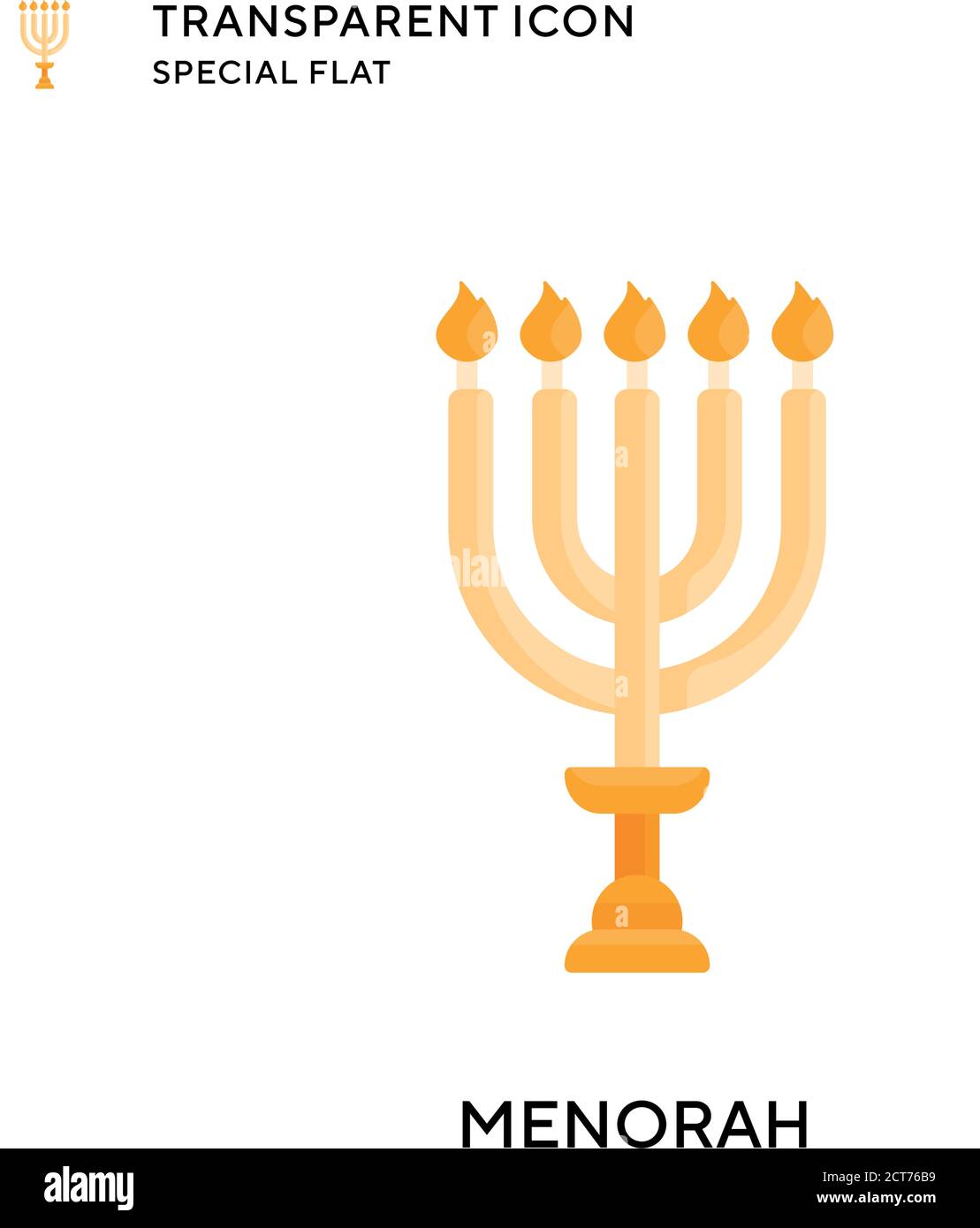 Menorah vector icon. Flat style illustration. EPS 10 vector Stock ...