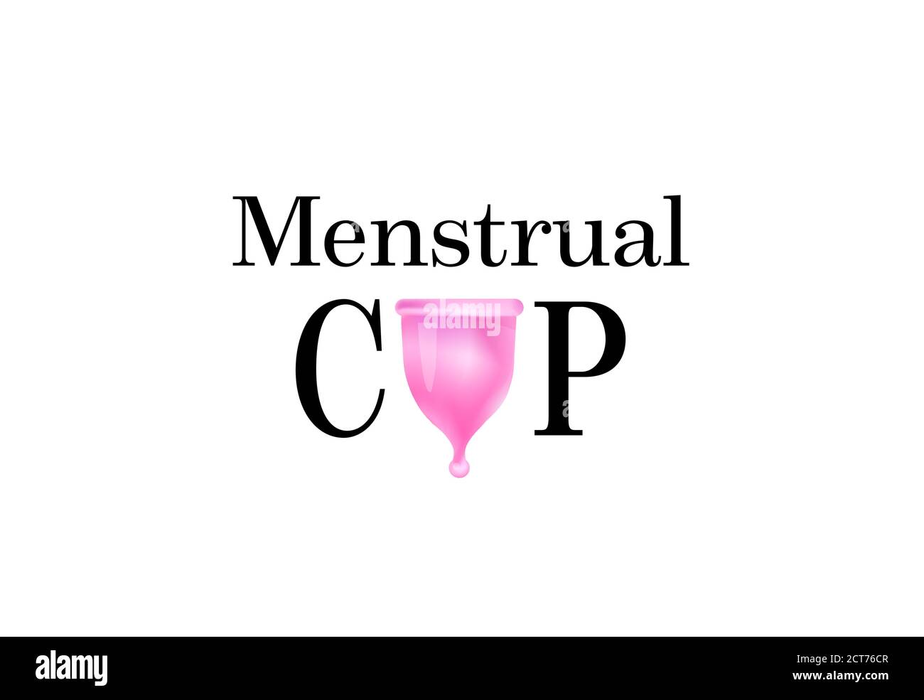 Menstrual cup logo, feminine period hygiene product Stock Vector Image ...