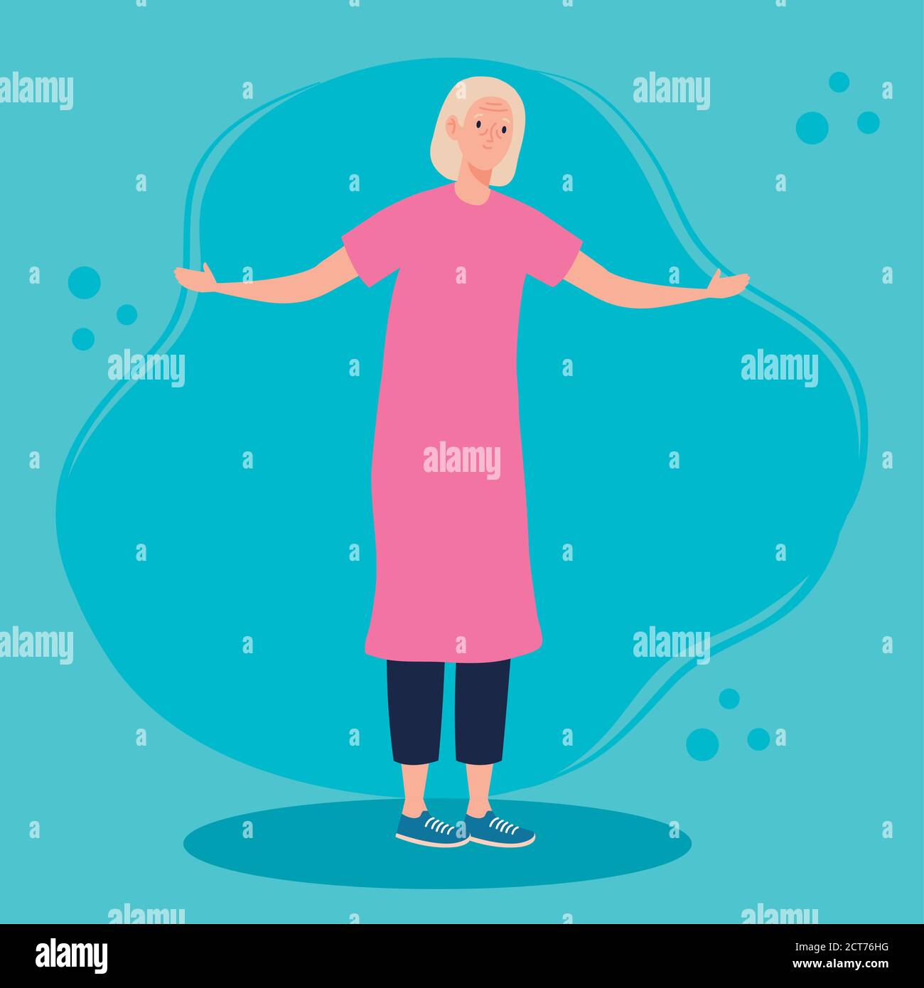 Senior woman grandma hands Stock Vector Images - Alamy