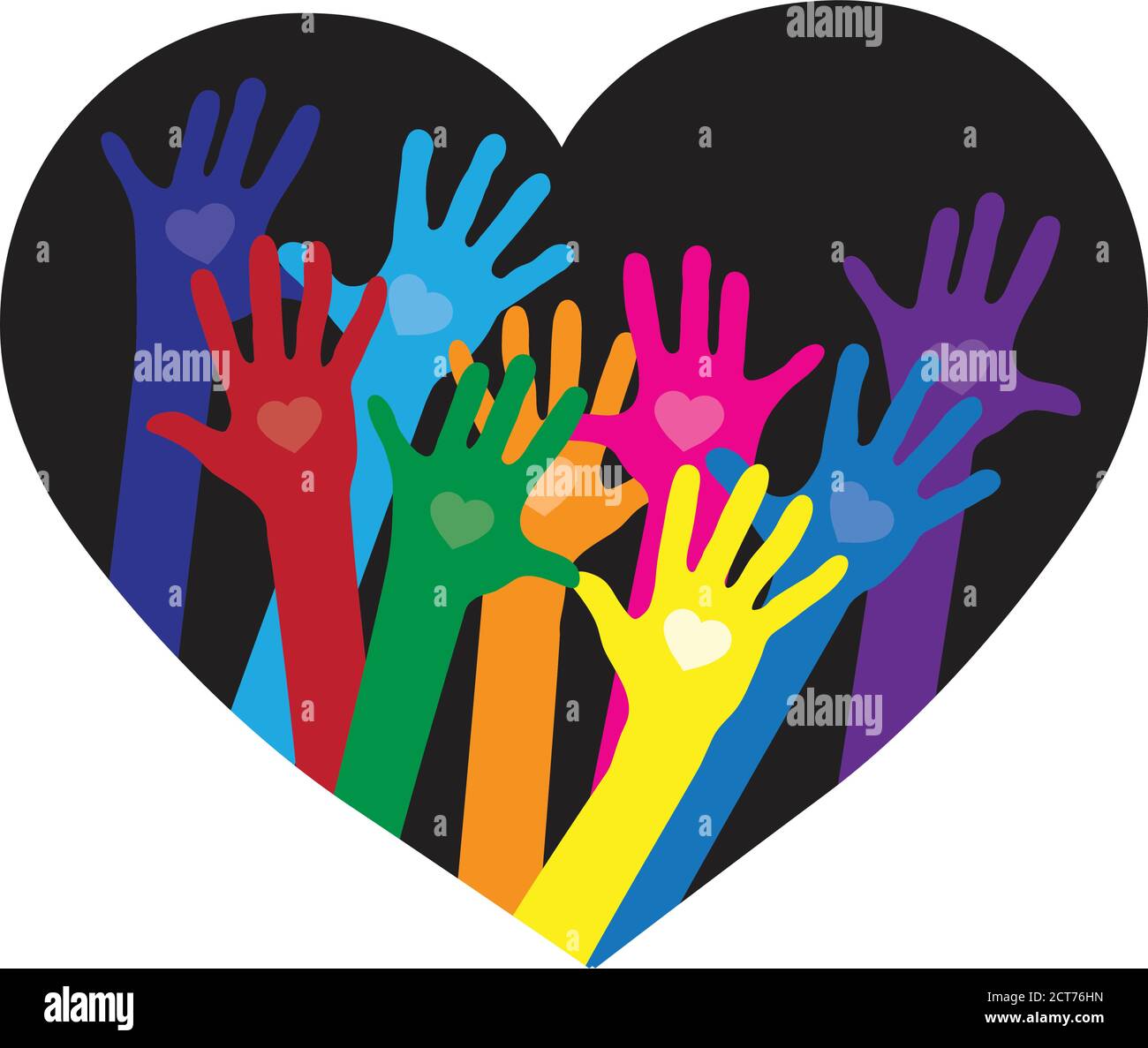 World hands different skin Stock Vector Images - Alamy