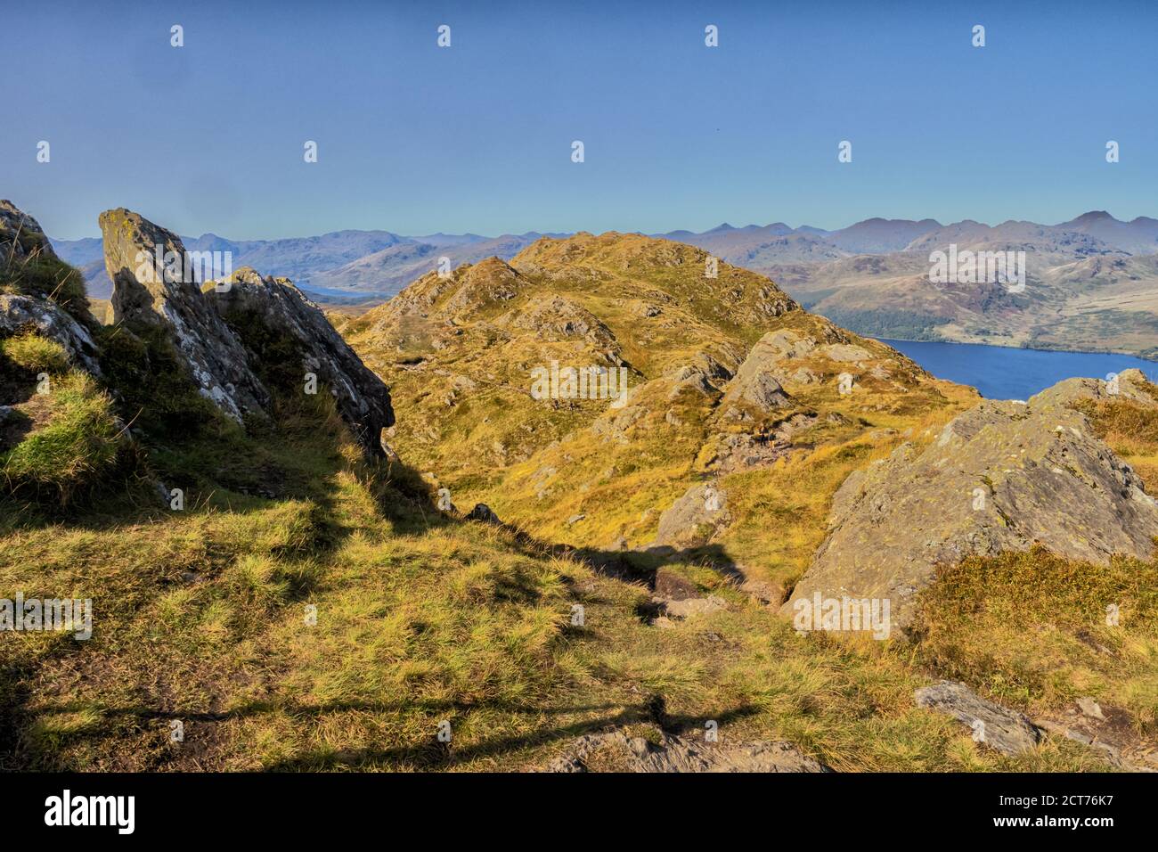 Hiking Ben Venue a mountain in the Trossachs area of Scotland. The name ...