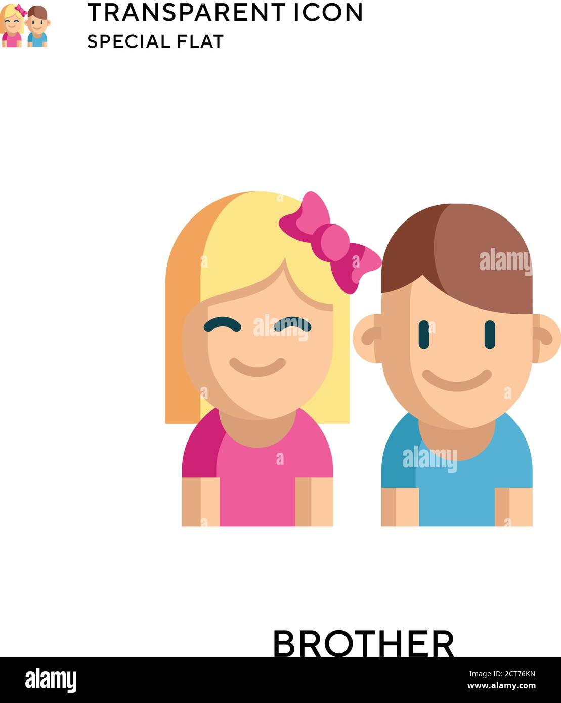 Little Brother And Little Sister Stock Vector Images - Alamy