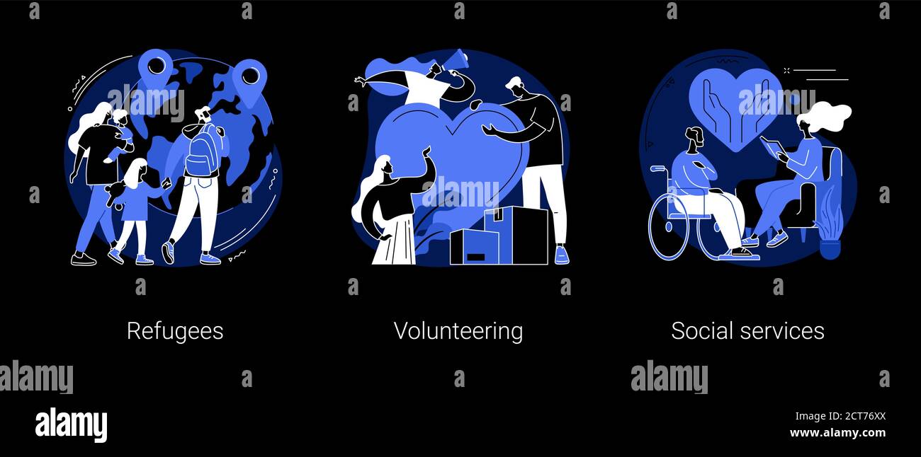 Help people abstract concept vector illustrations Stock Vector Image ...