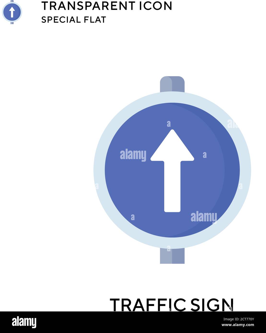 Traffic sign vector icon. Flat style illustration. EPS 10 vector Stock ...