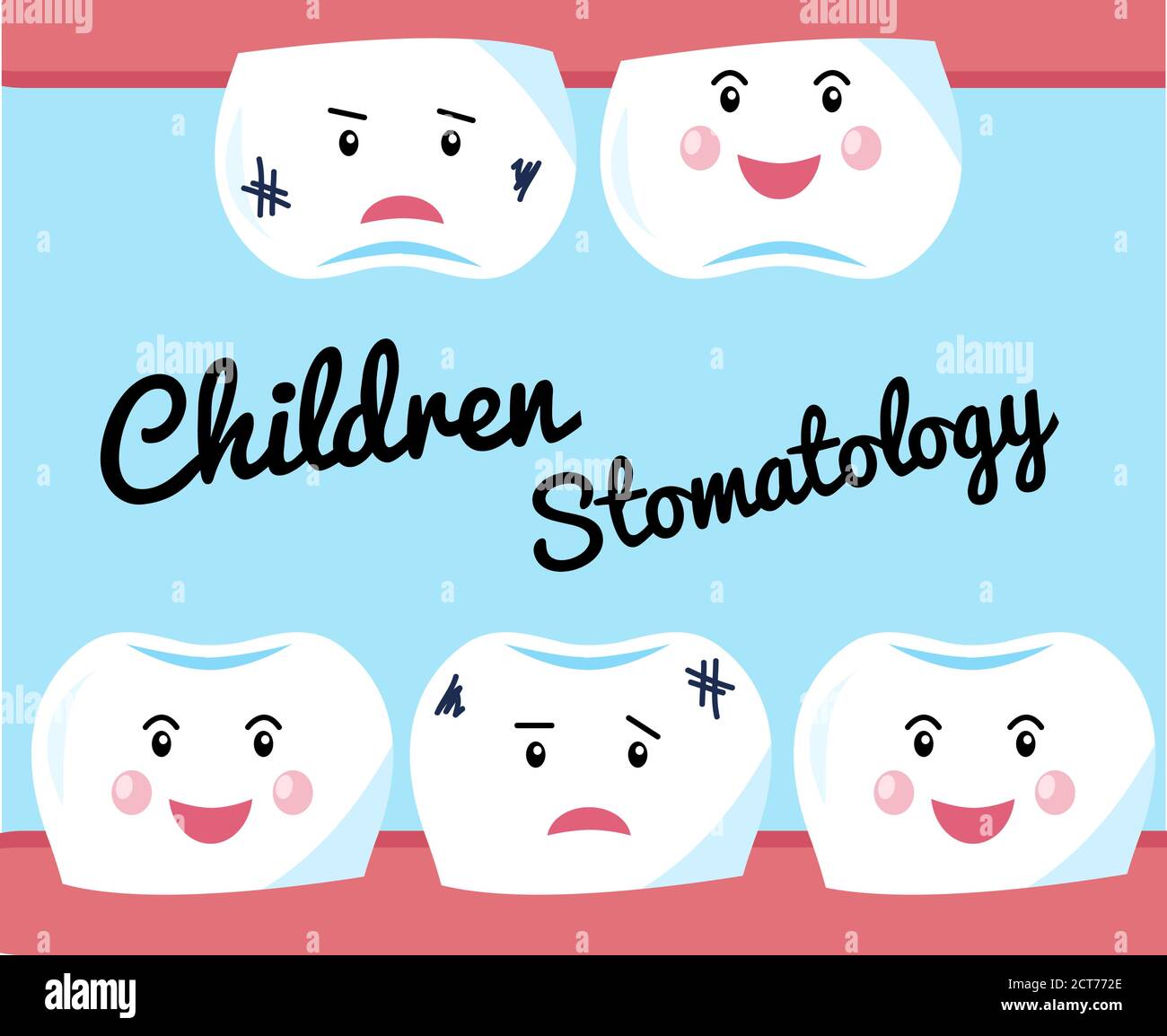 Children dentistry, a Concept for a banner or advertising poster. A ...
