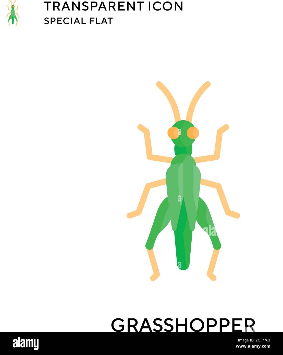 Grasshopper vector icon. Flat style illustration. EPS 10 vector Stock ...