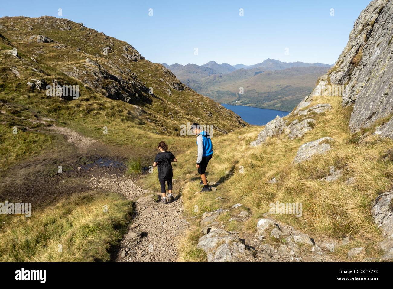Hiking Ben Venue a mountain in the Trossachs area of Scotland. The name ...