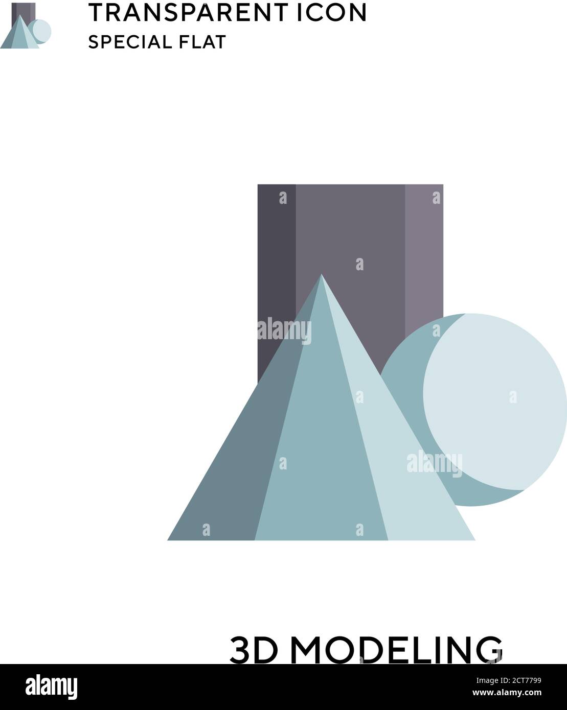 3d modeling vector icon. Flat style illustration. EPS 10 vector Stock ...