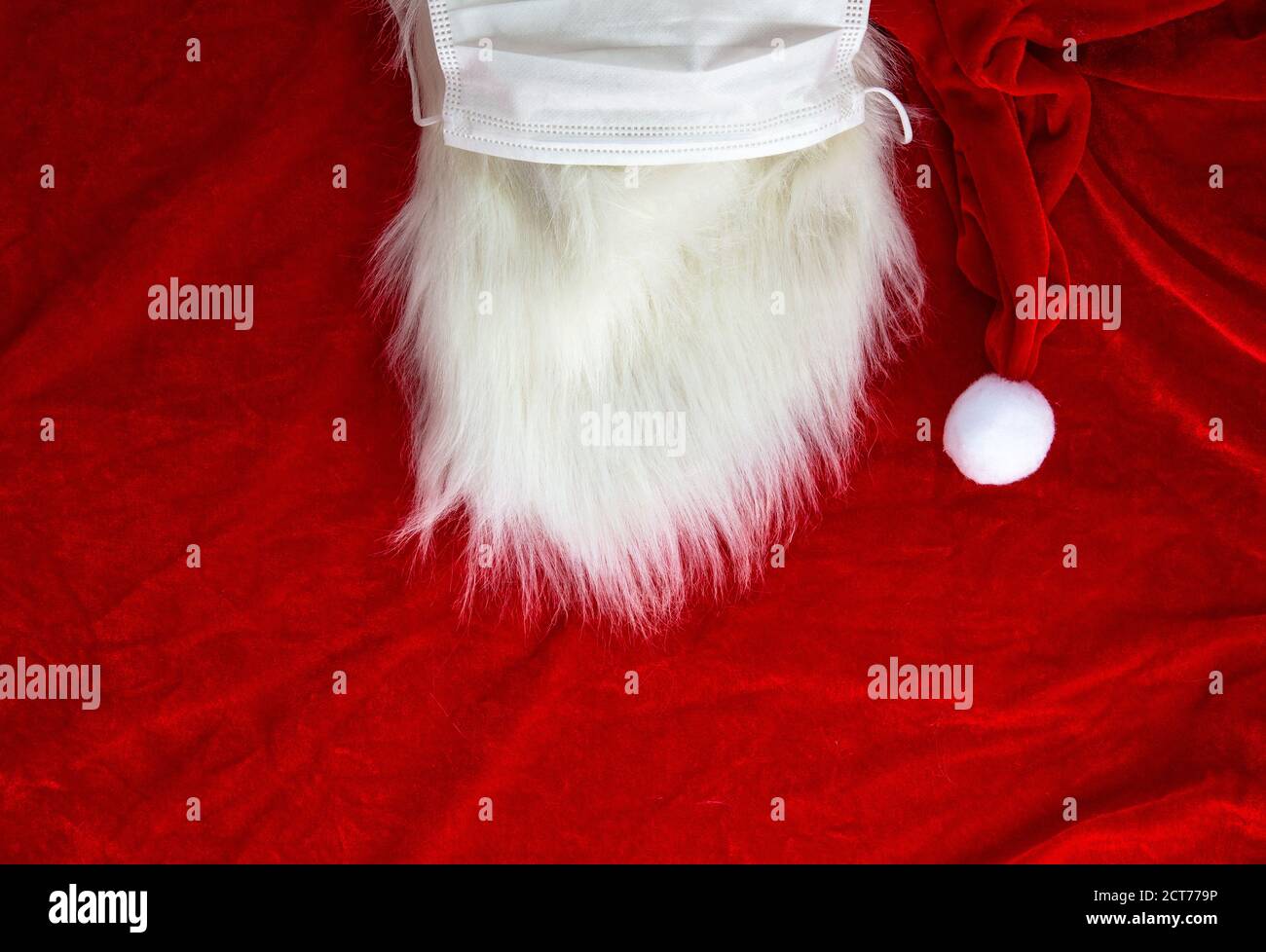 Santa White Fabric