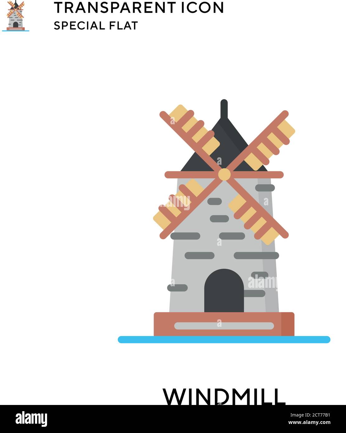 Aerial wind turbine view Cut Out Stock Images & Pictures - Alamy