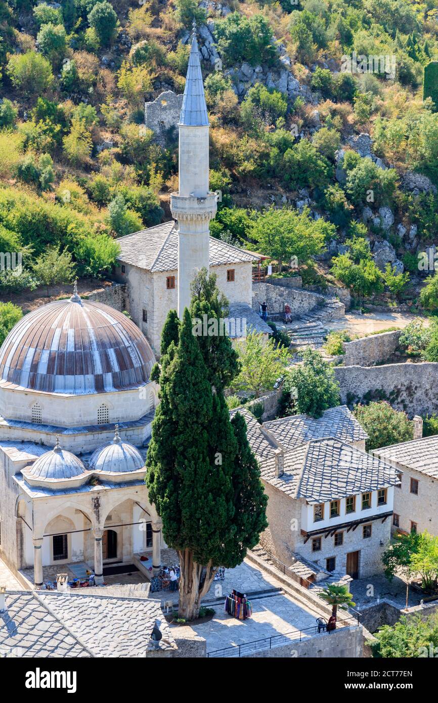 POCITELJ, BOSNIA HERZEGOVINA - 2017 AUGUST 16.Historic town located on ...